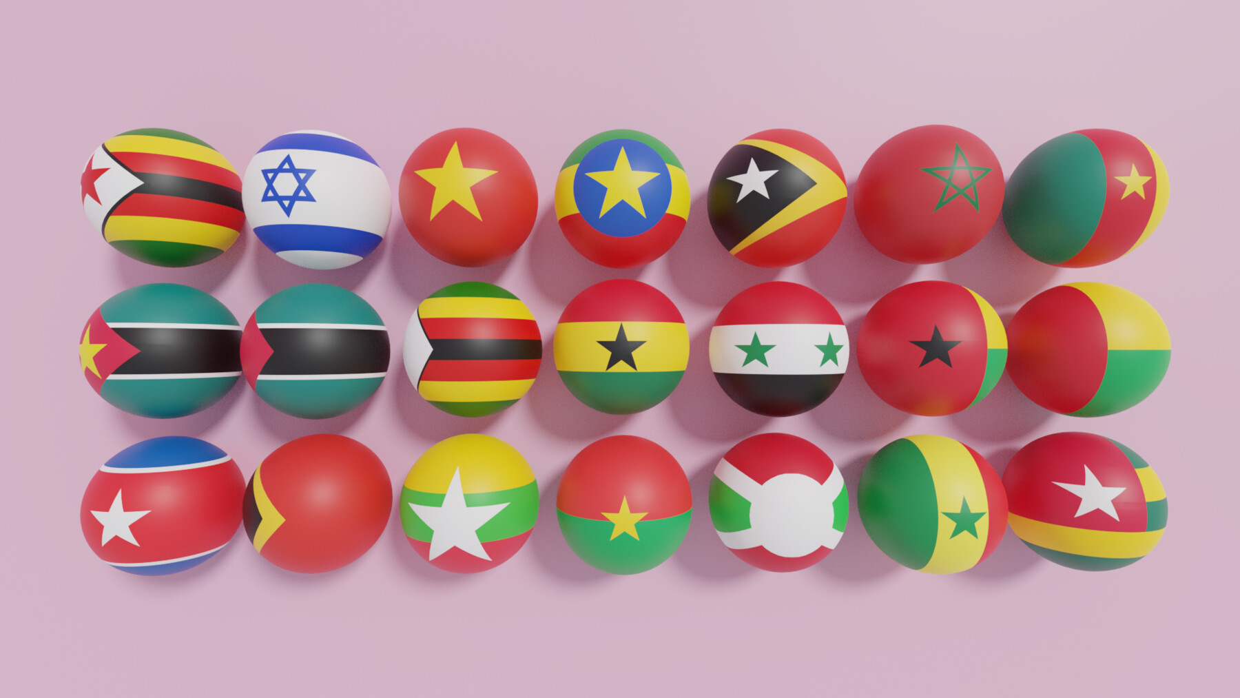 ArtStation - Flag of Ball Collection 10 3d Model | Resources
