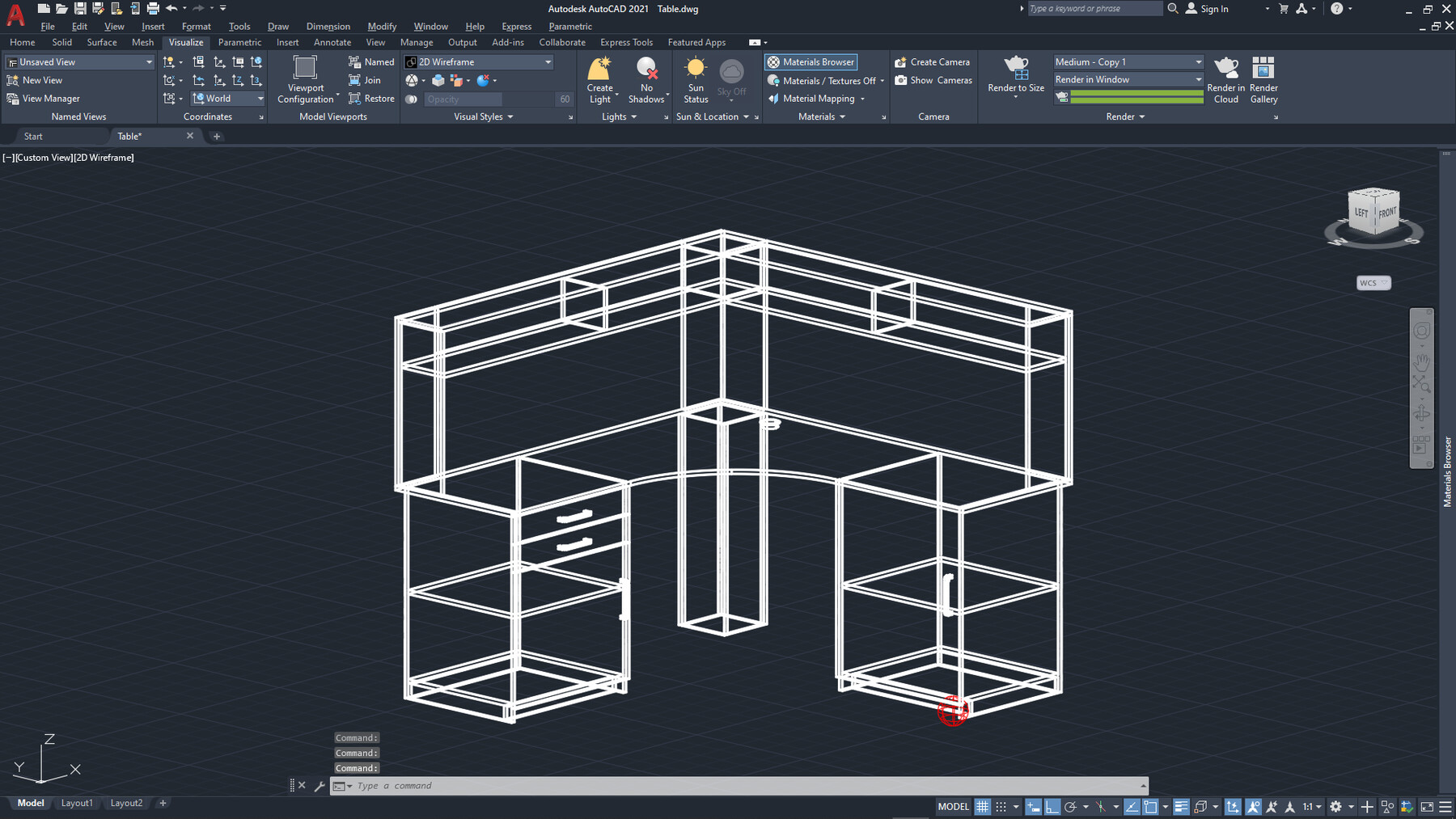 ArtStation - Office Table ACad (DWG) | Resources
