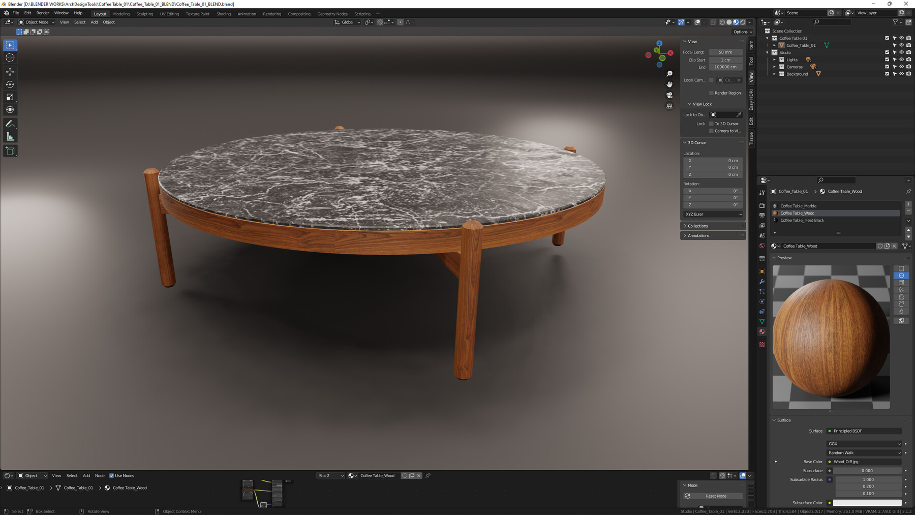 ArtStation - Coffee Table No2 | Resources