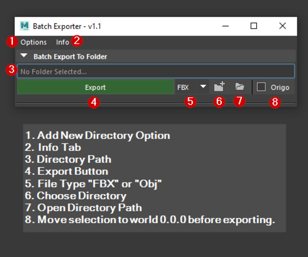 ArtStation - (Maya) Batch Exporter 1.1 | Resources