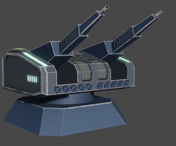 ArtStation - scifi turret | Game Assets