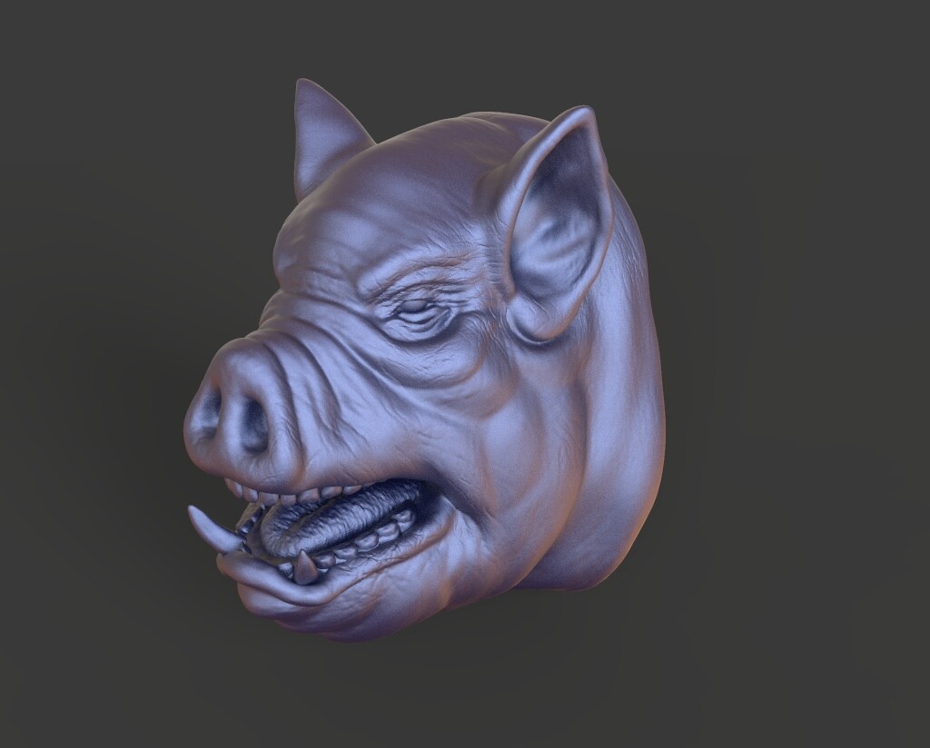 ArtStation - Head-P7_high poly sculpt | Resources