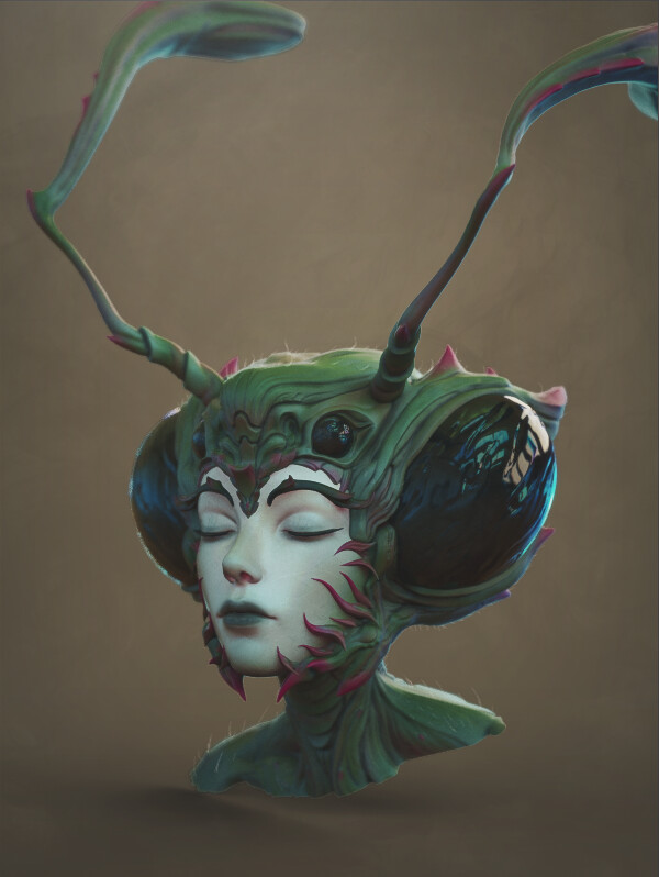 ArtStation - Insect girl 3d concept | Resources