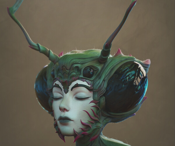 ArtStation - Insect girl 3d concept | Resources