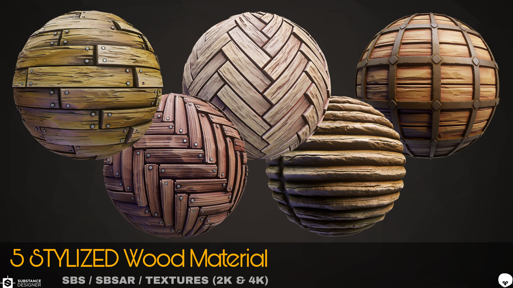 ArtStation - 5 Stylized Wood Material | Game Assets