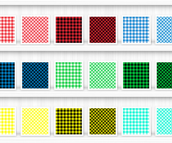 ArtStation - 100 Gingham Check Patterns | Artworks