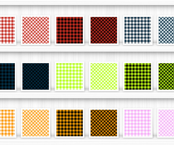 ArtStation - 100 Gingham Check Patterns | Artworks