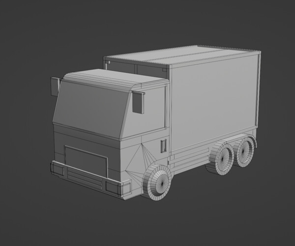 ArtStation - Low Poly Box Truck | Game Assets