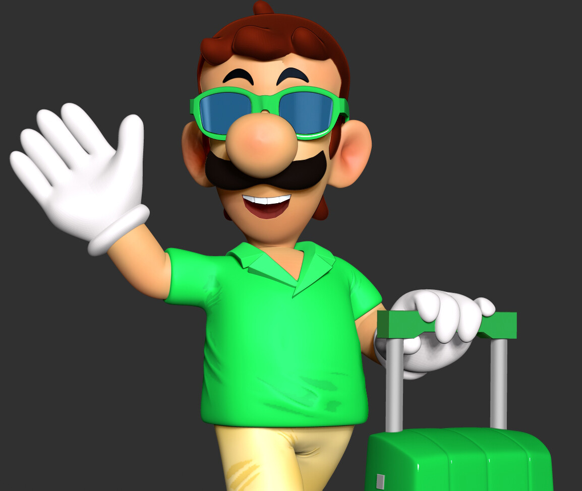 ArtStation - Luigi with summer vacation | Resources