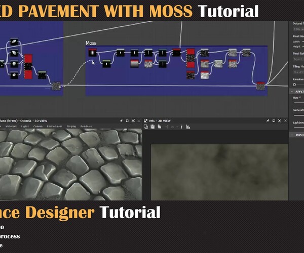 ArtStation - STYLIZED PAVEMENT WITH MOSS Tutorial - VOL 05 | Tutorials
