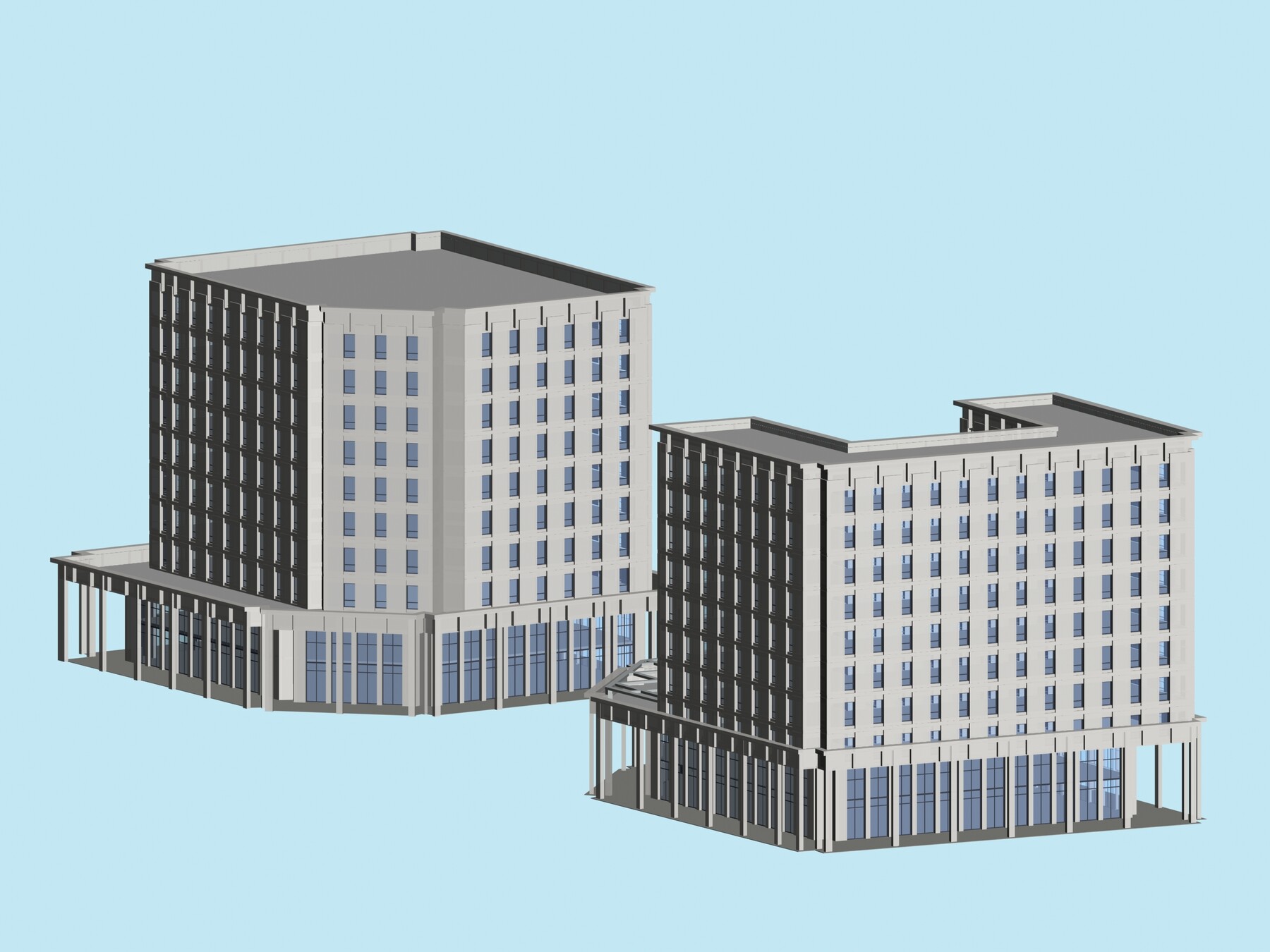 ArtStation - City hotel simple office building - 271 | Resources