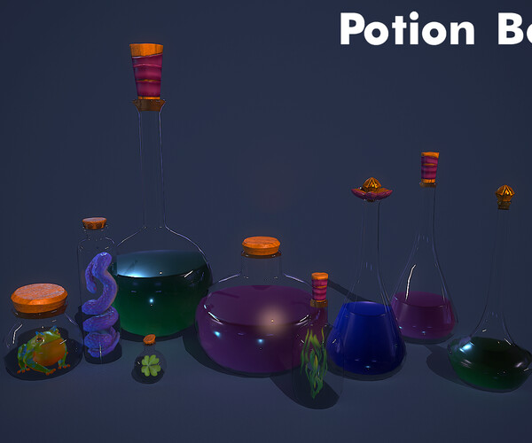 ArtStation - Potion Props Pack | Game Assets