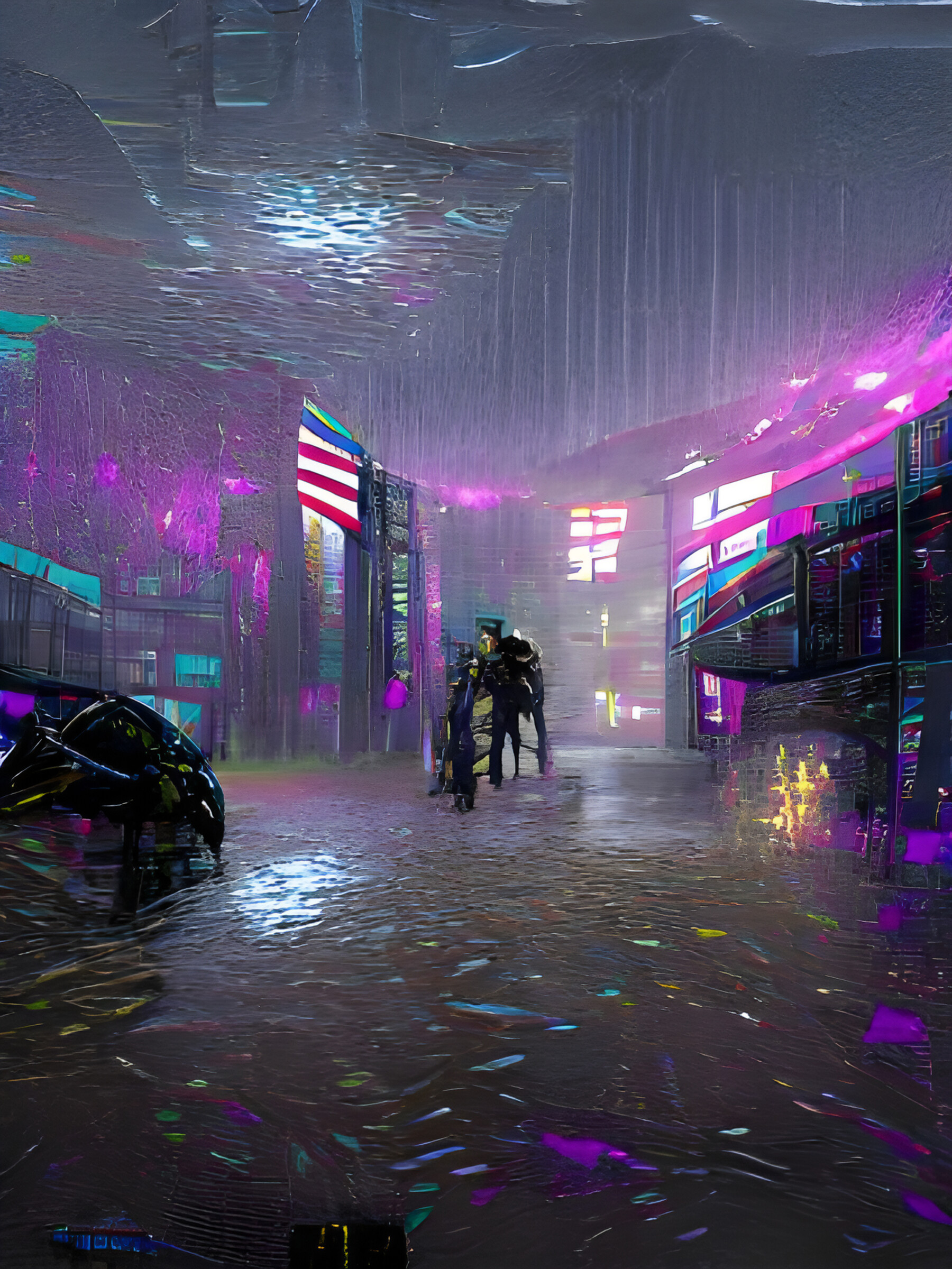 ArtStation - Cyberpunk City Rain | Artworks