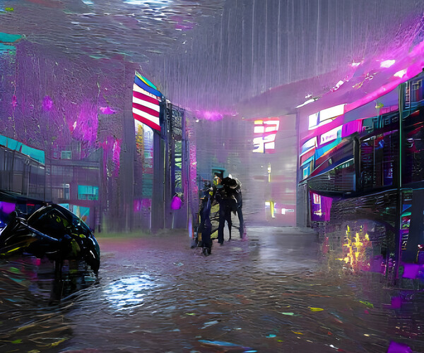 ArtStation - Cyberpunk City Rain | Artworks