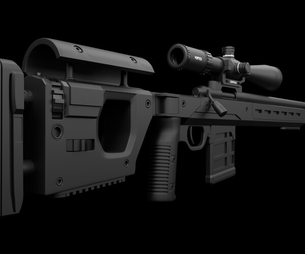 ArtStation - SNIPER RIFLE GUN | Game Assets