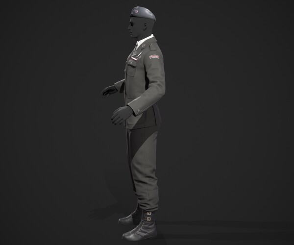 ArtStation - Military Officer uniform suit Game Assests Marmoset ...