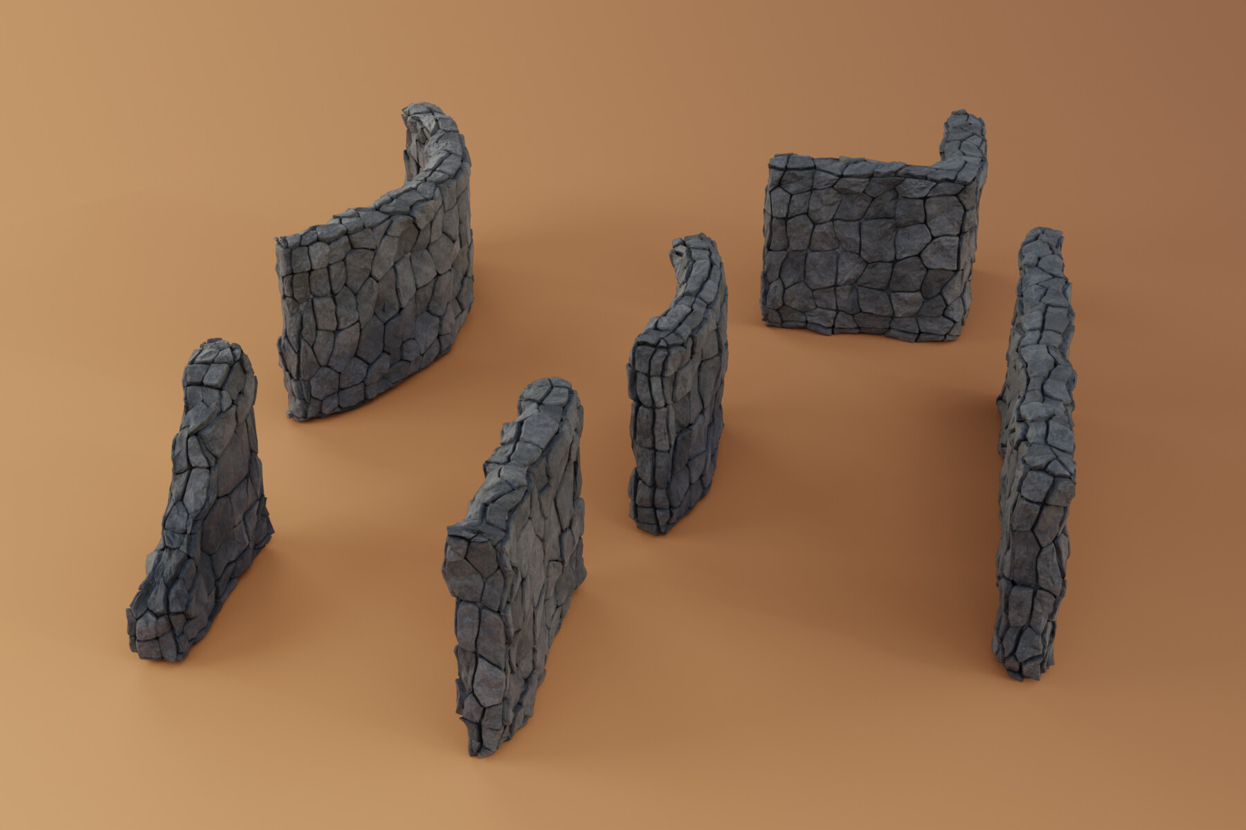 ArtStation - Stone Wall Building Set | Game Assets