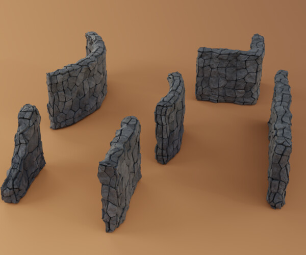 ArtStation - Stone Wall Building Set | Game Assets