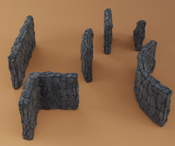 ArtStation - Stone Wall Building Set | Game Assets