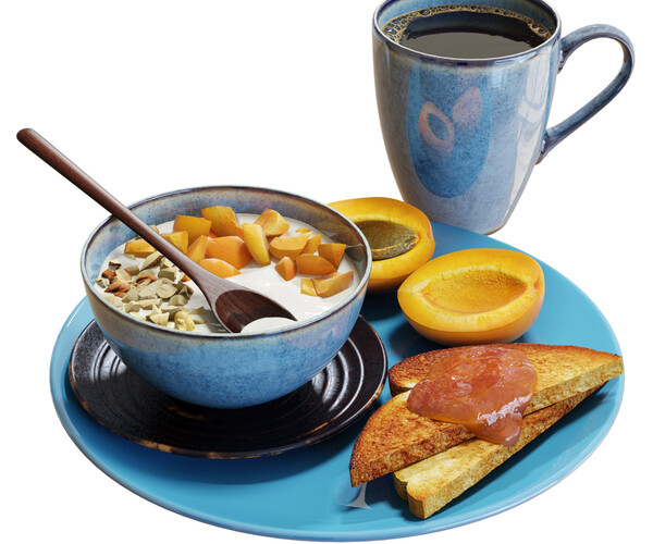 ArtStation - 3D Model / Food Set 26 / Breakfast | Resources