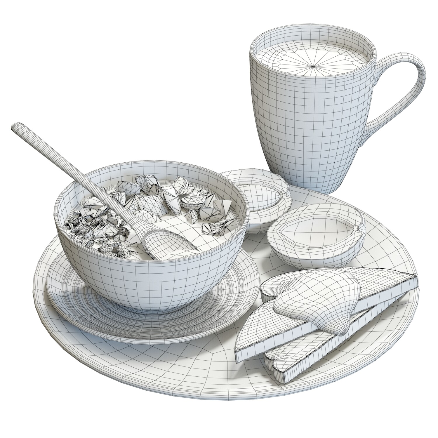 ArtStation - 3D Model / Food Set 26 / Breakfast | Resources