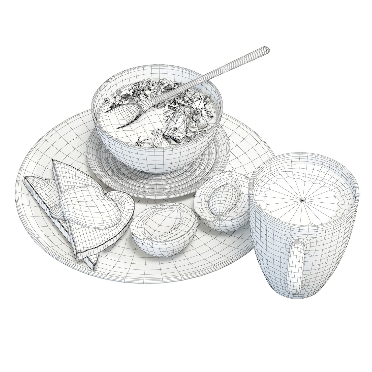 ArtStation - 3D Model / Food Set 26 / Breakfast | Resources