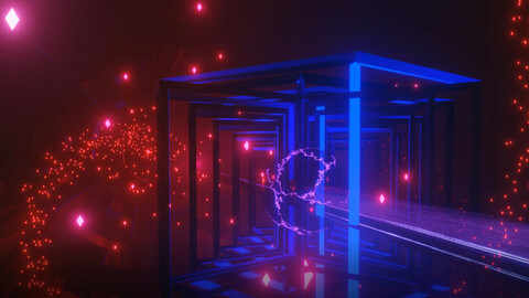 ArtStation - Retro Sci Fi Synthwave Loop "Space Time Dimensional ...