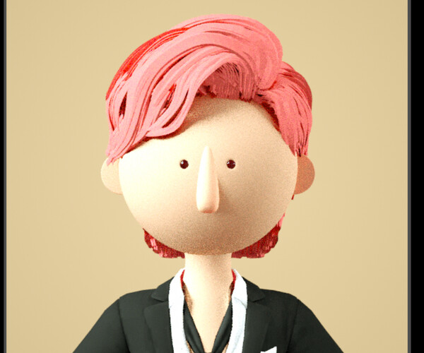 ArtStation - C4D Cartoon suit girl | Resources