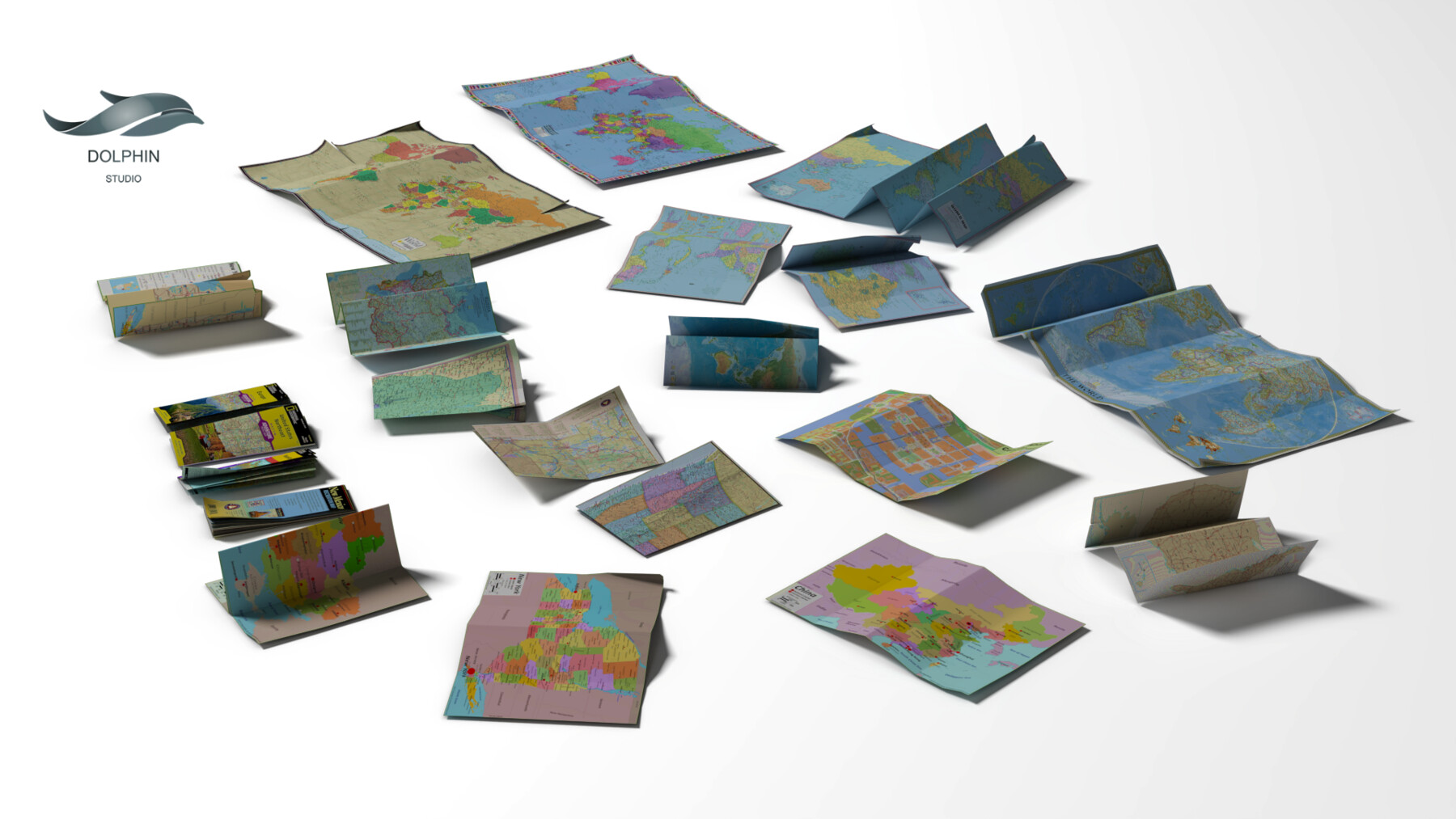 ArtStation - Folded Map | Game Assets