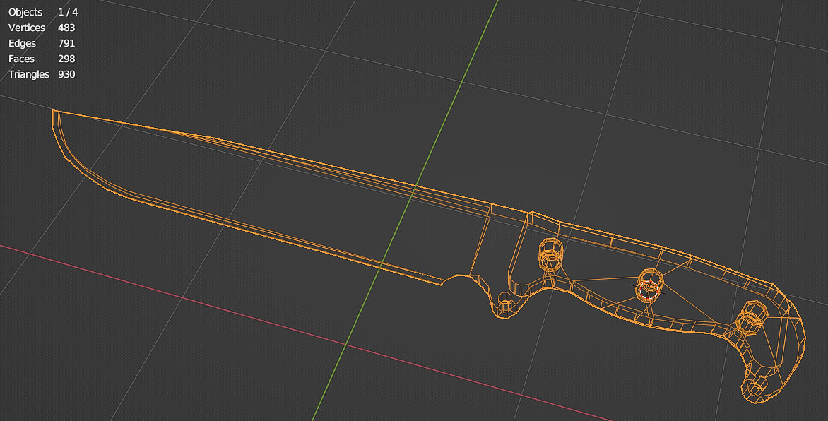 ArtStation - Low Poly Knife Pack - 6 Knife Game Ready - PBR Texture ...