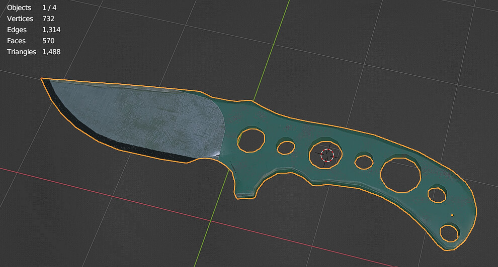 ArtStation - Low Poly Knife Pack - 6 Knife Game Ready - PBR Texture ...