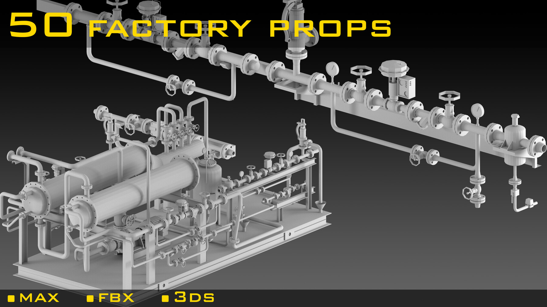 ArtStation - 50- Factory props 3d models | Resources