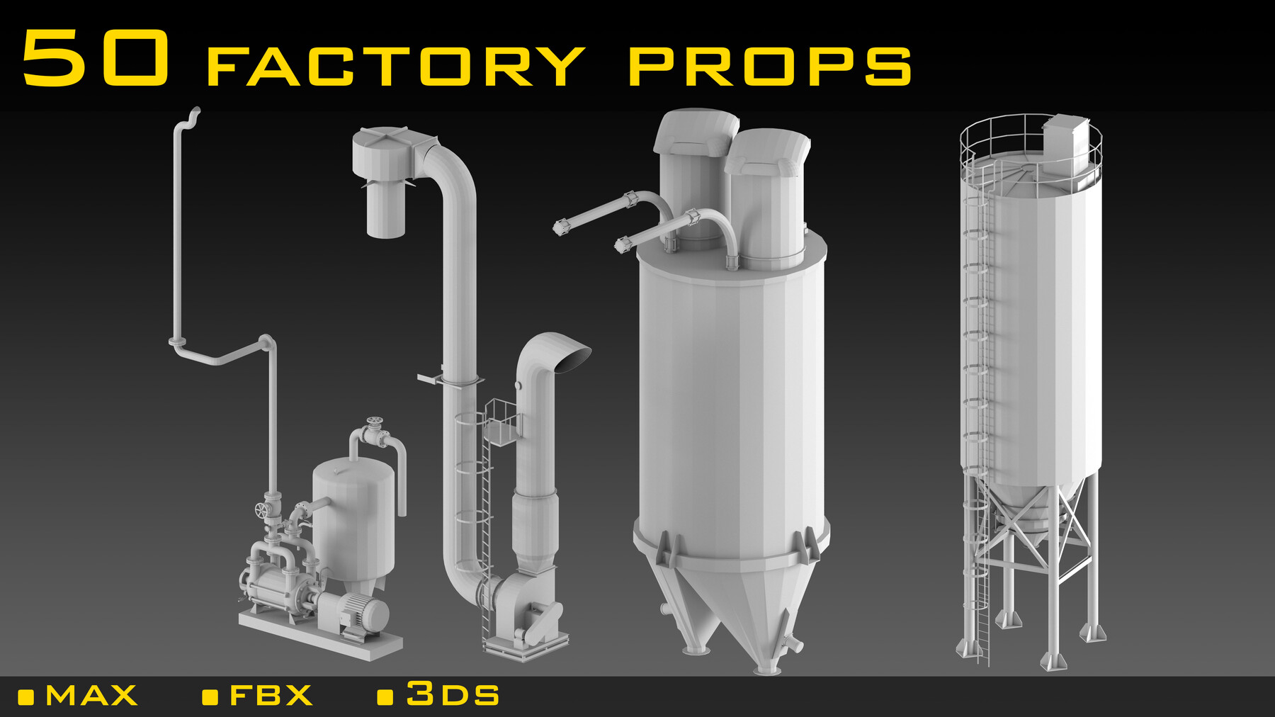 ArtStation - 50- Factory props 3d models | Resources