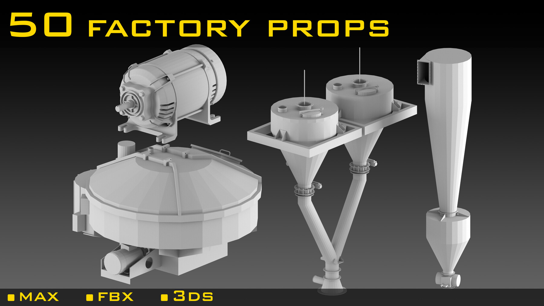 ArtStation - 50- Factory props 3d models | Resources