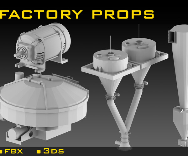 ArtStation - 50- Factory props 3d models | Resources