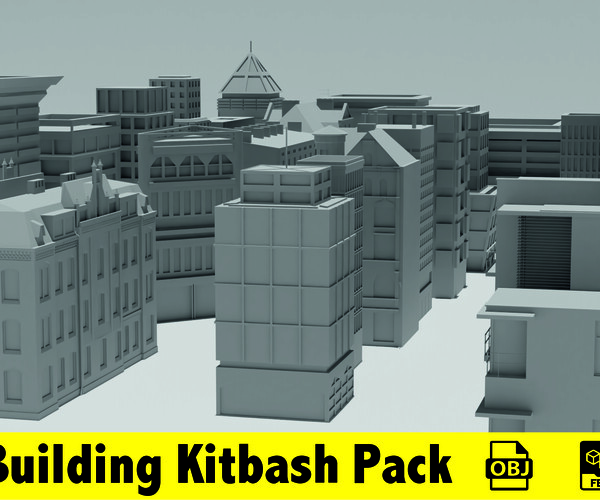 ArtStation - City Building Kitbash Pack Vol.01 | Resources