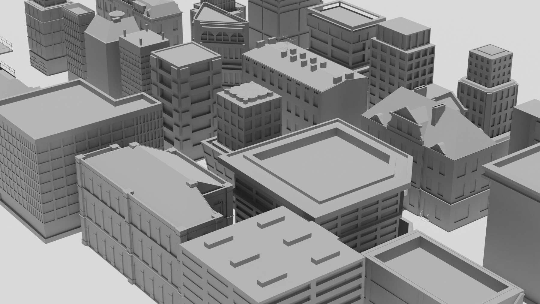 ArtStation - City Building Kitbash Pack Vol.01 | Resources