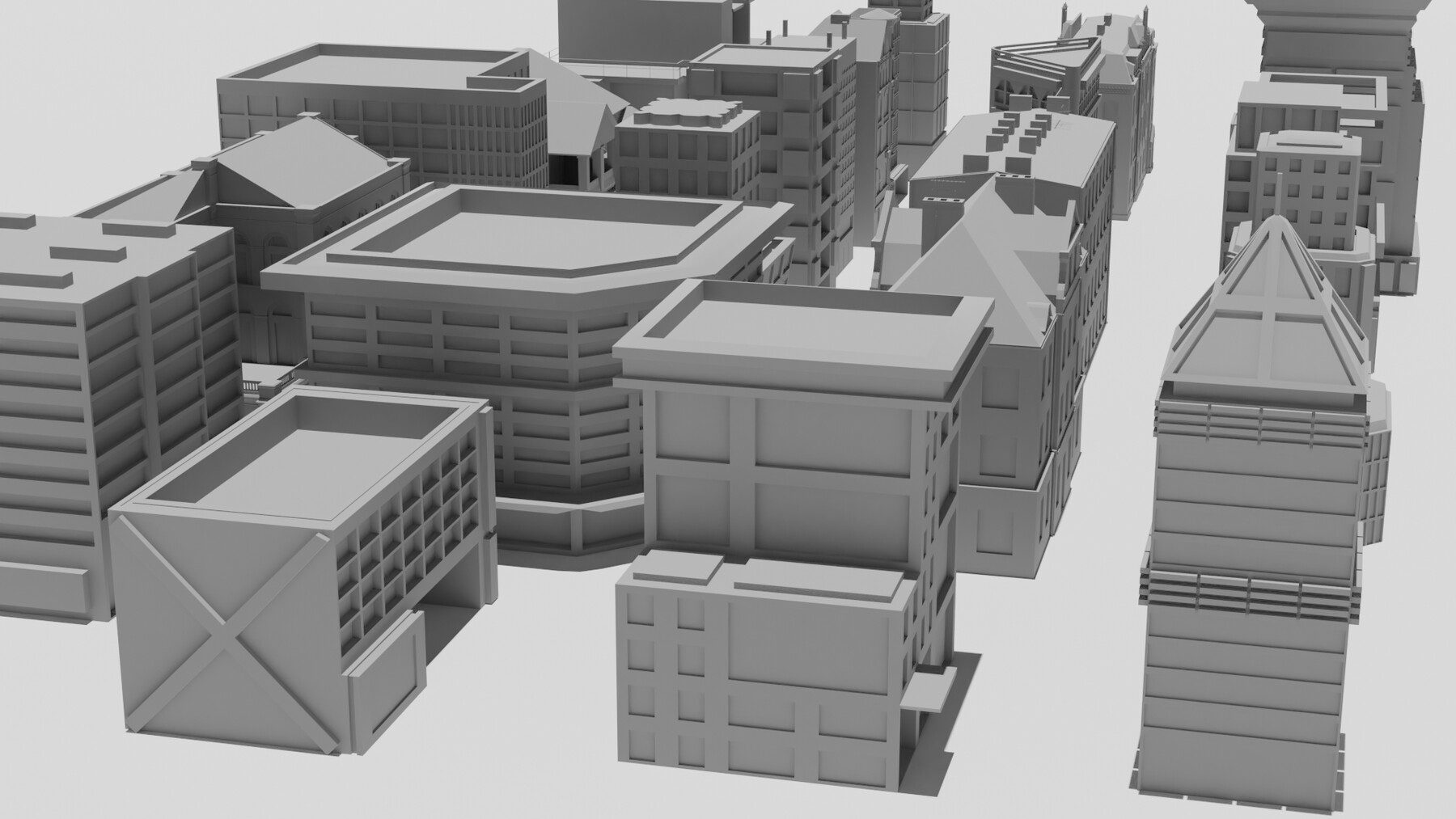 ArtStation - City Building Kitbash Pack Vol.01 | Resources
