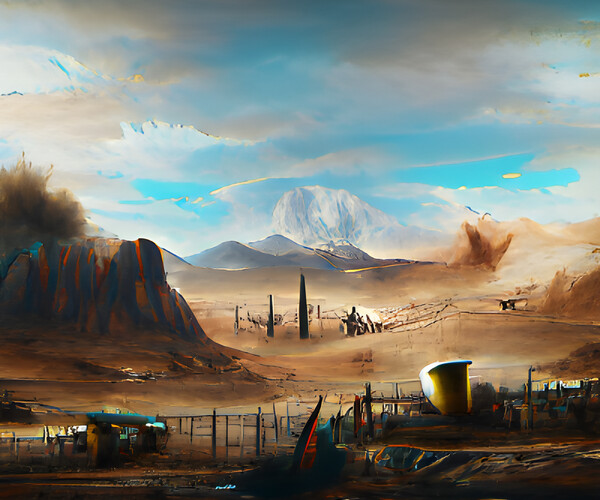 ArtStation - Dystopian Desert Base | Artworks