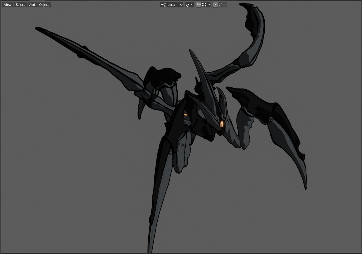 ArtStation - Anime Style: Alien "AIRBORNE-SWARMER" Enemy | Resources