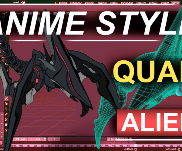 ArtStation - Anime Style: Alien QUAD-RAPTOR | Resources