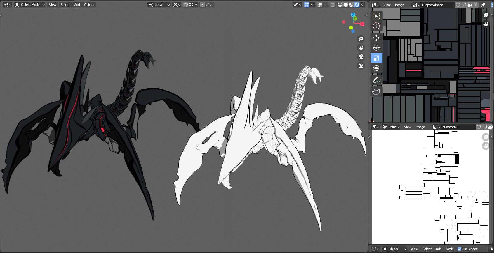 ArtStation - Anime Style: Alien QUAD-RAPTOR | Resources