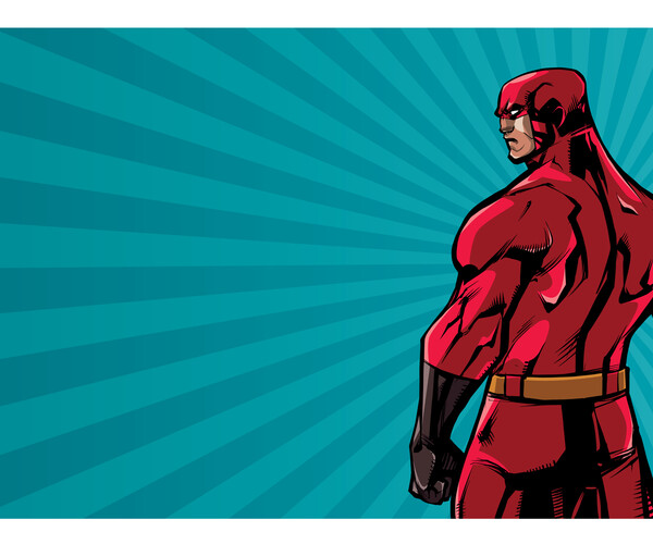 ArtStation - Superhero Back No Cape Ray Light | Artworks