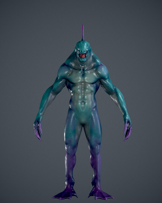 ArtStation - Fishman model (UE4-5) | Game Assets