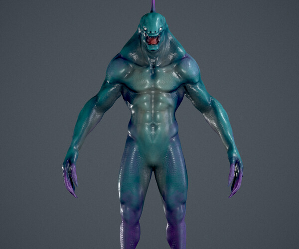 ArtStation - Fishman model (UE4-5) | Game Assets
