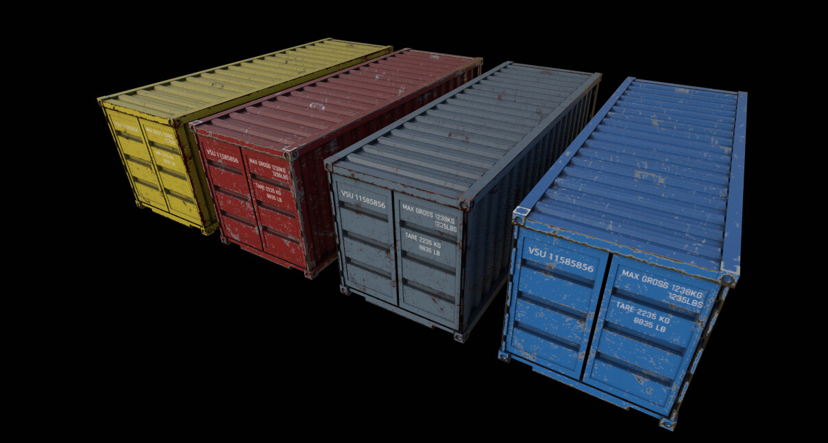 ArtStation - ship containers | Game Assets