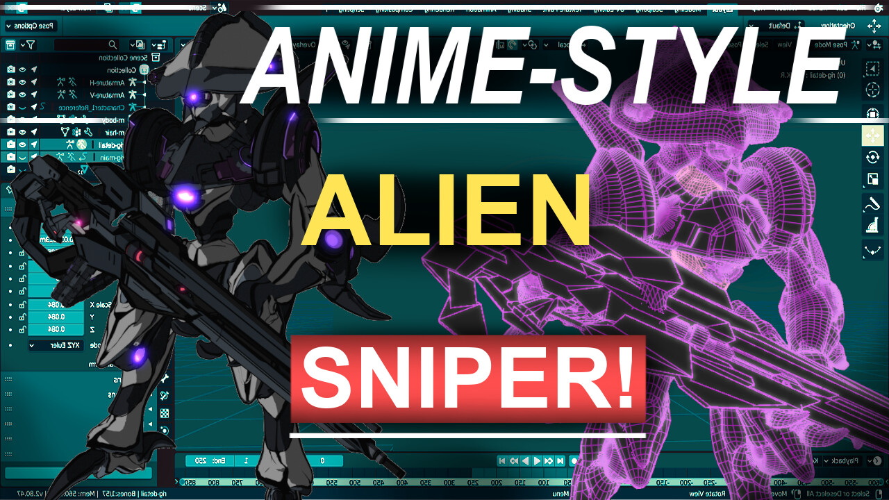 ArtStation - Anime Style: Alien-SNIPER | Resources