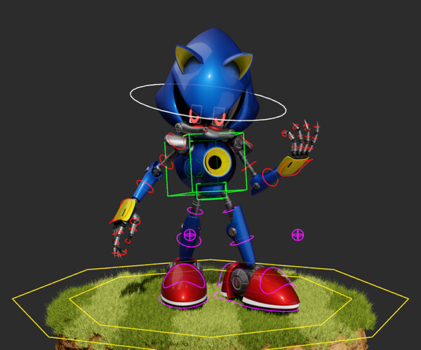 ArtStation - Metal Sonic RIG | Game Assets