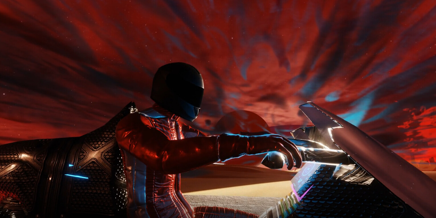 ArtStation - Synthwave Sci Fi Hoverbike animation Loop - 1920x1080 Blender Eevee Render 64 ...