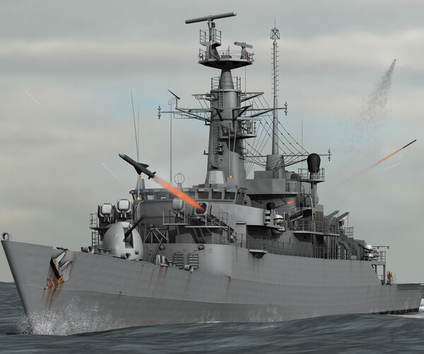 ArtStation - Amazon-Class Type 21 Frigate | Game Assets